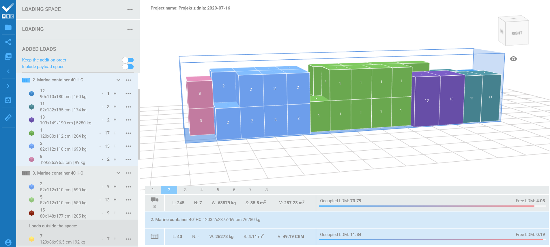 Business in 2020 with the example of loading optimization application